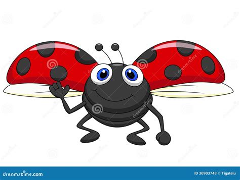 Cute Ladybug Cartoon Flying Stock Vector Illustration Of Cute Icon