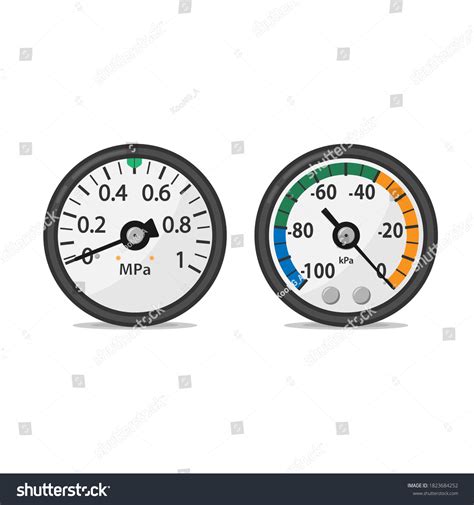Manometer Pressure Gauge Vacuum Gauge Industrial Stock Vector Royalty Free 1823684252