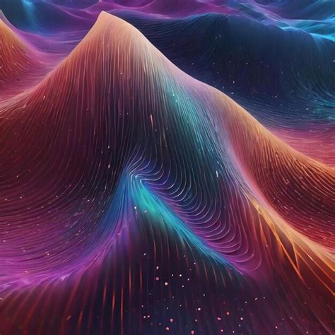 Premium Photo Large Digital Data Background Abstract Wave With Moving Dots 3d Rendering