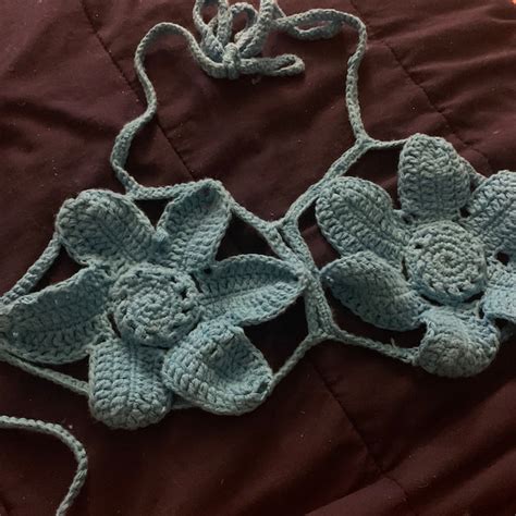 Crochet Flower Bralette Pattern Etsy