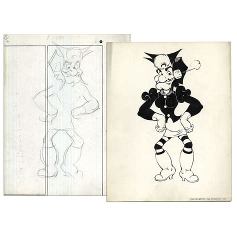 Al Capp Drawing Of Lil Abner Favorite Mammy Yokum Large Art