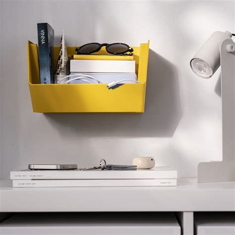 FodertrÅg Organiser For Deskwall Bright Yellow 25x18x15 Cm Ikea
