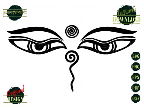 Buddha Eyes Svg Buddhist Symbol Svg Buddha Clipart Yoga Etsy