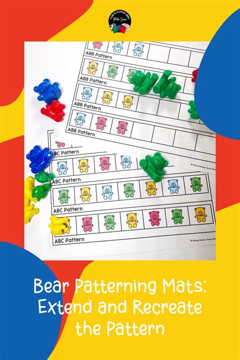 Bear Patterns Hands On Math Center Make Extend Recreate Repeating