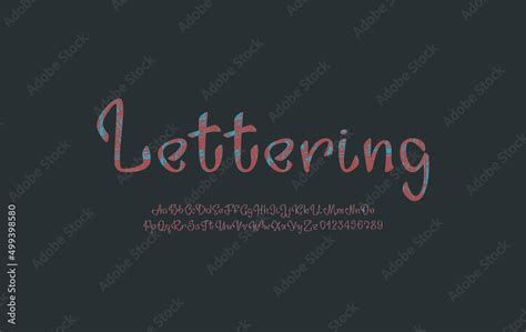Cursive textured font old handwritten script alphabet retro calligraphy typeface Stock 벡터