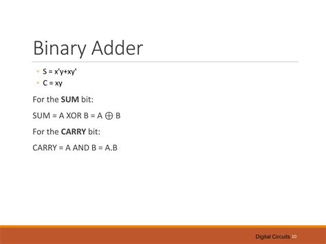 Binary Parallel Adder Decimal Adder PPT Free Download