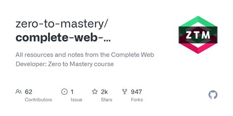 Github Zero To Mastery Complete Web Developer Manual All Resources And Notes From The