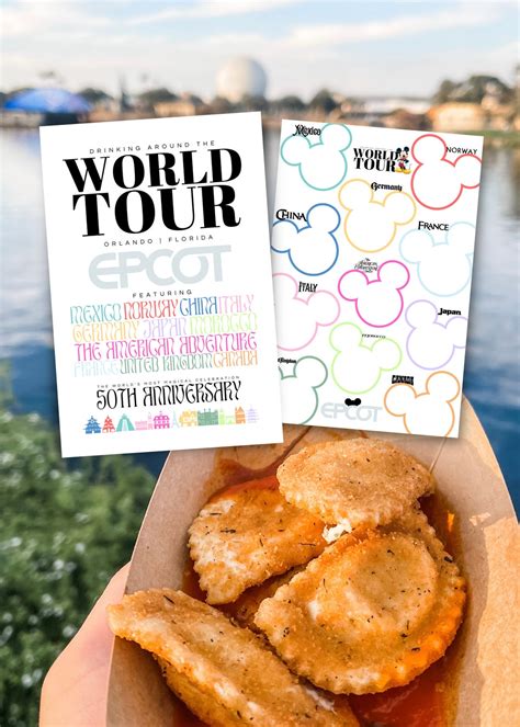 Drinking Around The World Epcot Passport 50th Anniversary Edition Etsy