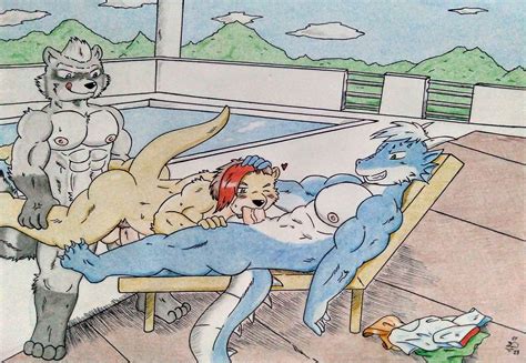 Rule 34 Anal Anal Sex Anthro Ass Barazoku Biceps Black Nose Blue Body Blue Eyes Brown Hair