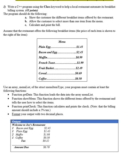 Solved Do Not Use Setw In The Code Write In C Use Void