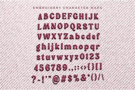 Bacode Embroidery Font Font Kong