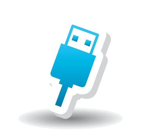 Usb Stick Security Key Icon On White Royalty Free Vector