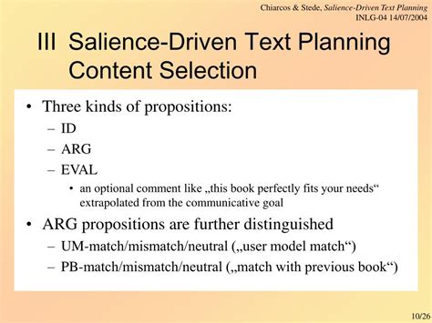 Ppt Salience Driven Text Planning Powerpoint Presentation Free Download Id5120086