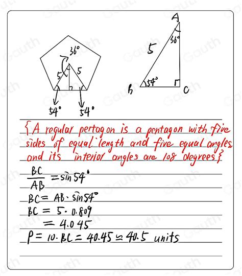 Solved O Is The Center Of The Regular Pentagon Below Find Its