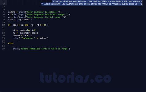 Funciones Python Eliminar Caracteres Entre Rango Tutorias Co