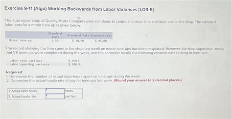exercise 9 11 algo ﻿working backwards from labor