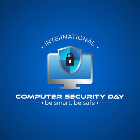 Premium Vector Computer Security Day Letter Emblem