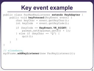 Java Topic Event Handling Notes Ppt