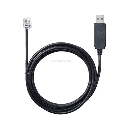 Usb A To Rs232 Rj12 Serial Cable 6p6c Compatible With Rs232 Communication Configuration