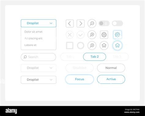 Software UI Elements Kit Stock Vector Image Art Alamy