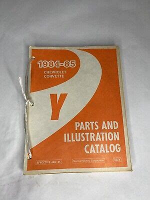 1984 85 Chevrolet Corvette Parts And Illustration Catalog Effective Jan