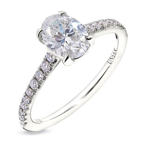 White Gold Oval Cut Diamond Engagement Ring Bryant And Sons Ltd