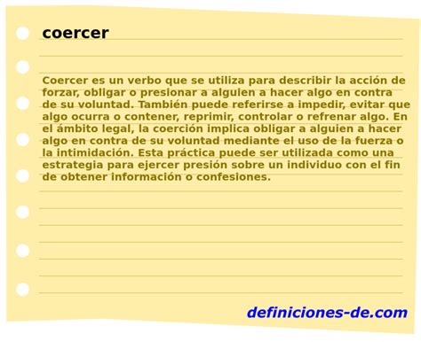 Significado De «coercer