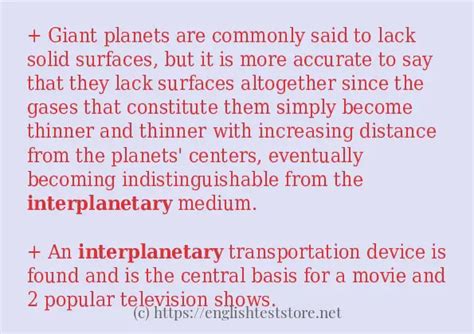 In Sentence Use Of Interplanetary Englishteststore Blog