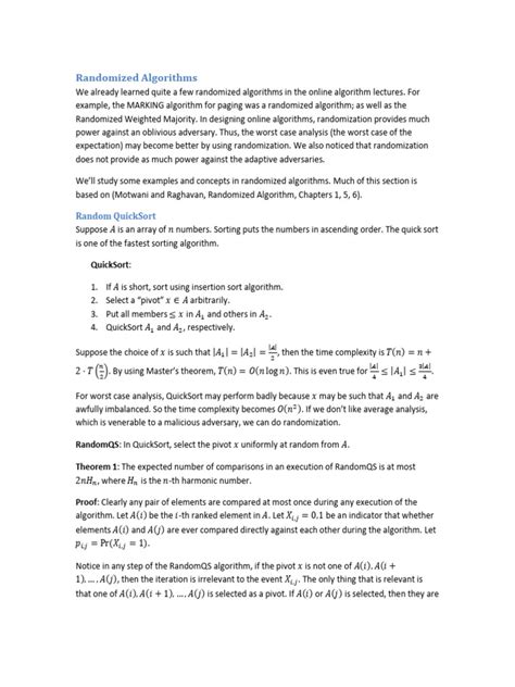 3 Randomizedalgorithms Pdf Computational Complexity Theory Time Complexity