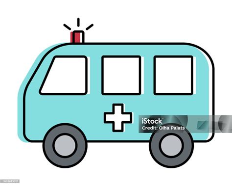 흰색 배경에 고립 된 구급차 자동차 아이콘 벡터 일러스트 레이 션 1위에 대한 스톡 벡터 아트 및 기타 이미지 1위 911 테러 추모 행사 건강관리와 의술 Istock