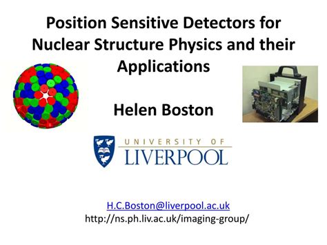 Ppt Position Sensitive Detectors For Nuclear Structure Physics And