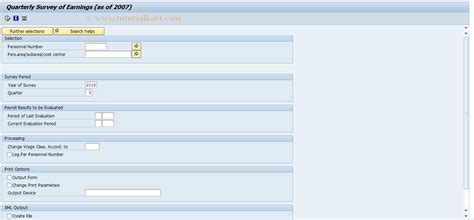Pc00 M01 Ehve Sap Tcode Quarterly Survey Of Earnings