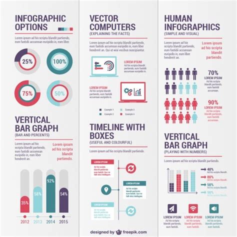 다양한 인포 그래픽 무료 벡터