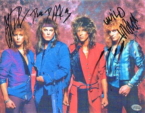 Dokken Band Signed Photo X4 Don Dokken George Lynch Jeff Pilson