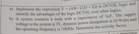 Solved A Implement The Expression Yabcde In Dcvsl
