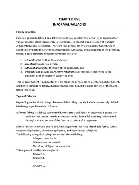 Chapter Five Fallacy Download Free Pdf Fallacy Argument