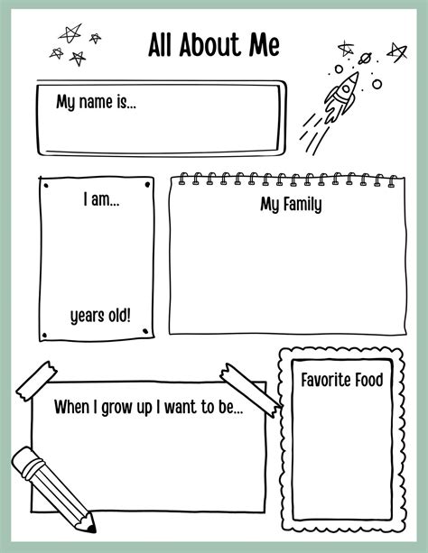 All About Me Coloring Pages Free Printable 2025