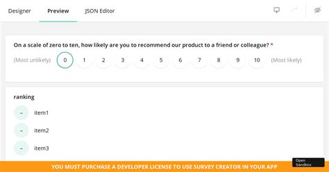 Survey Knockout Ui Examples Codesandbox
