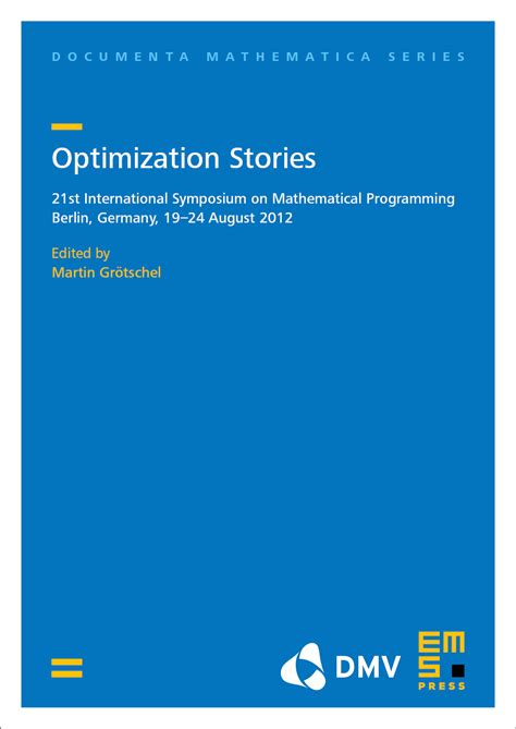 Optimization Stories Ems Press