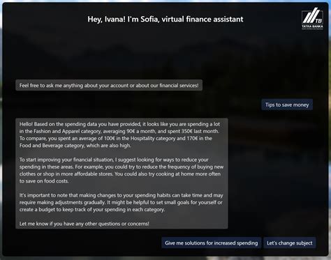 Sofia Virtual Finance Assistant Devpost Sofia Virtual Finance Assistant Devpost