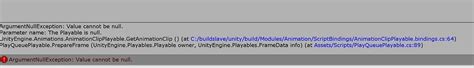 Parameter Name The Playable Is Null When Switched From 201840f1 To 201913 Unity Engine