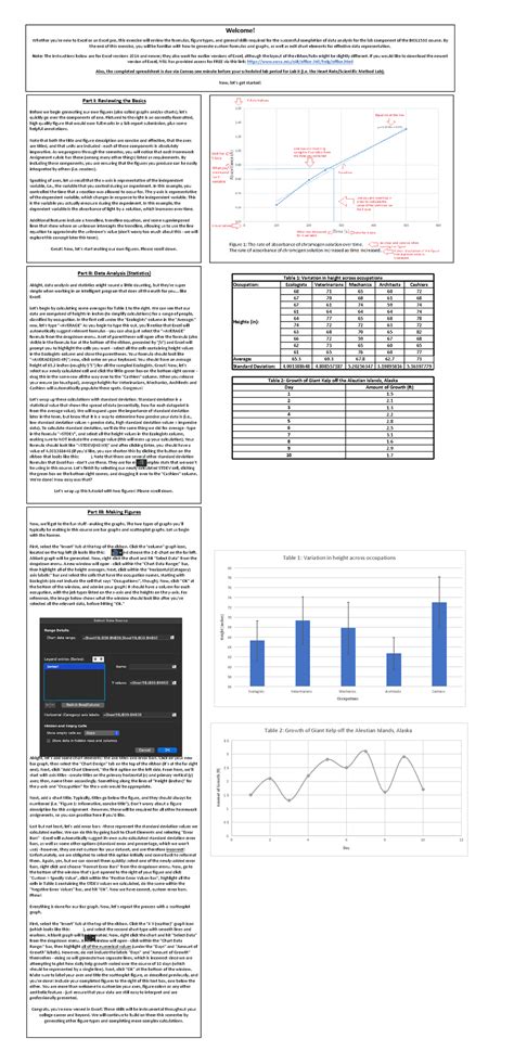 Annotated BIOL1500 20Excel 2 Table 1 Variation In Height Across Occupations Occupation Studocu