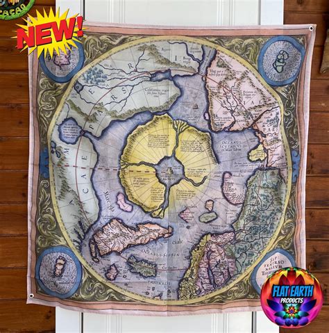 Xxl Hyperborea 1570 Flag Mercator Flat Earth World Map High Quality