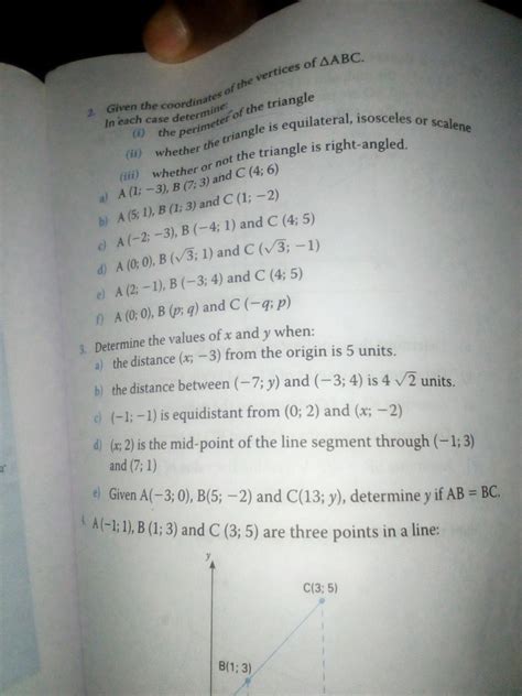 2 Given The Coordinates Of The Vertices Of Abc In Each Case Determine