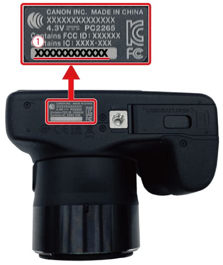Where Is The Products Serial Number Located Powershot Sx540 Hs