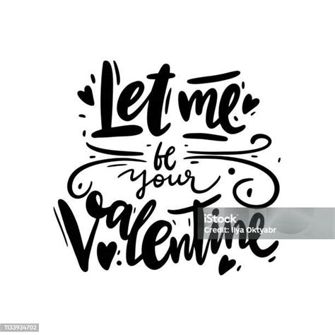 내가 당신의 발렌타인 문구 필기 벡터 레터링 하자 하트와 발렌타인 인사말 카드의 벡터 일러스트 레이 션입니다 0명에 대한 스톡 벡터 아트 및 기타 이미지 Istock