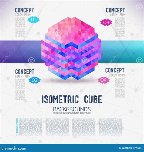 Abstract Concept Isometric Cube Stock Vector Illustration Of Concept Blue