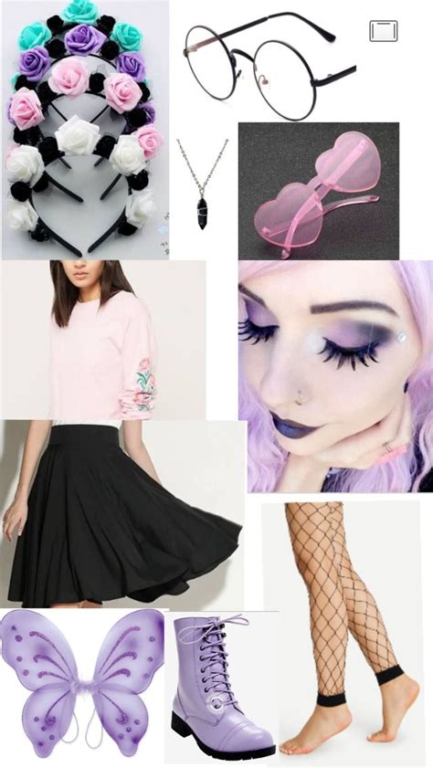 My Pastel Goth Halloween Costume Mood Board 💜 Goth Halloween Costume