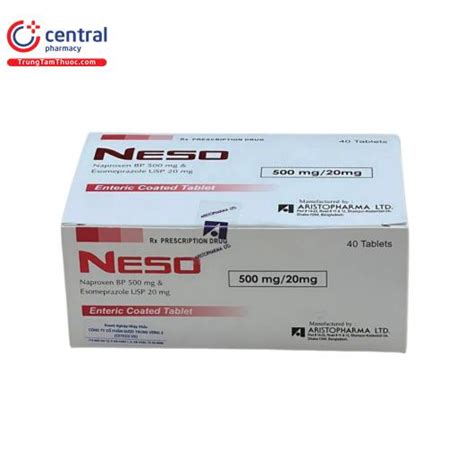 [chÍnh HÃng] Thuốc Neso 500mg 20mg Giảm đau Chống Viêm