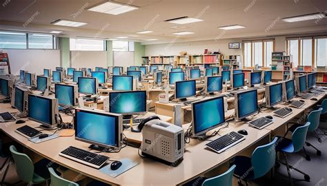 Premium Ai Image A Photo Of A Technologyequipped Classroom In An Underfunded School